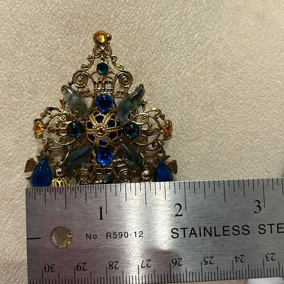 Vintage | Jewelry | Vintage Byzantine Swarovski Crystal Broochboutique ...